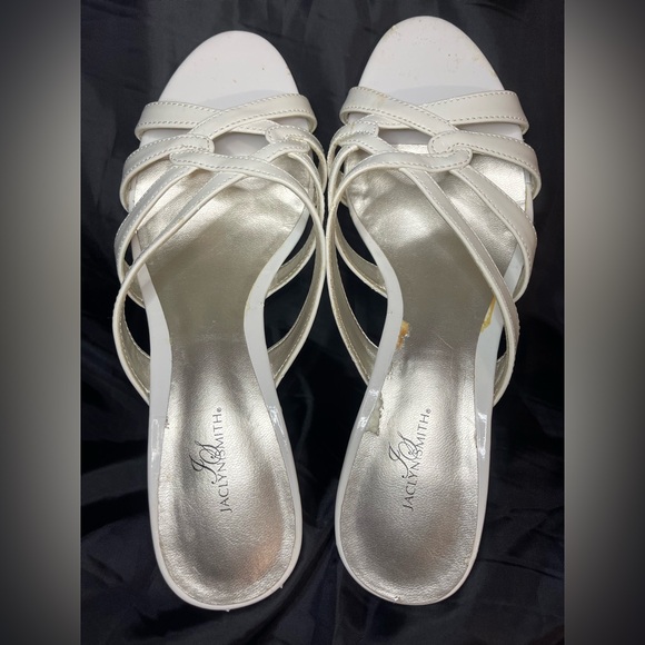 Jaclyn Smith | Shoes | Jaclyn Smith White Strappy Heels | Poshmark